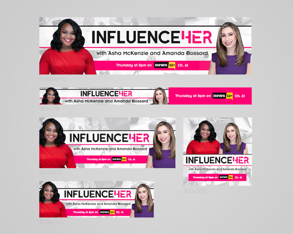 InfluenceHER Web Banners - Rockel Design